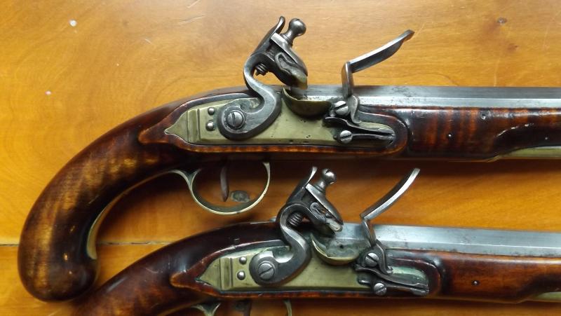 xxSOLDxx MATCH PAIR SIGNED KENTUCKY PISTOLS | Revolutionary War Arms