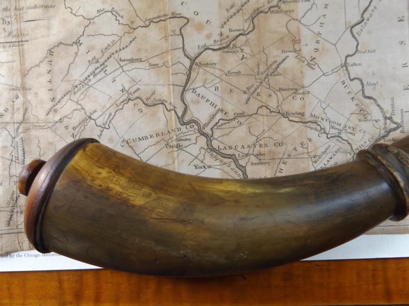 xxSOLDxx REVOLUTIONARY WAR IDENTIFIED POWDERHORN | Revolutionary War Arms